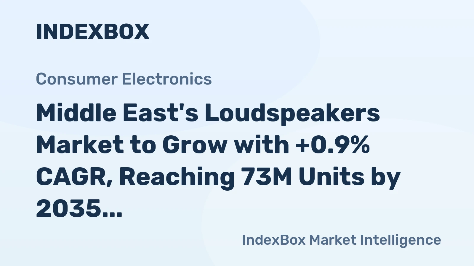 Middle East's Loudspeakers Market to Grow with +0.9% CAGR, Reaching 73M Units by 2035