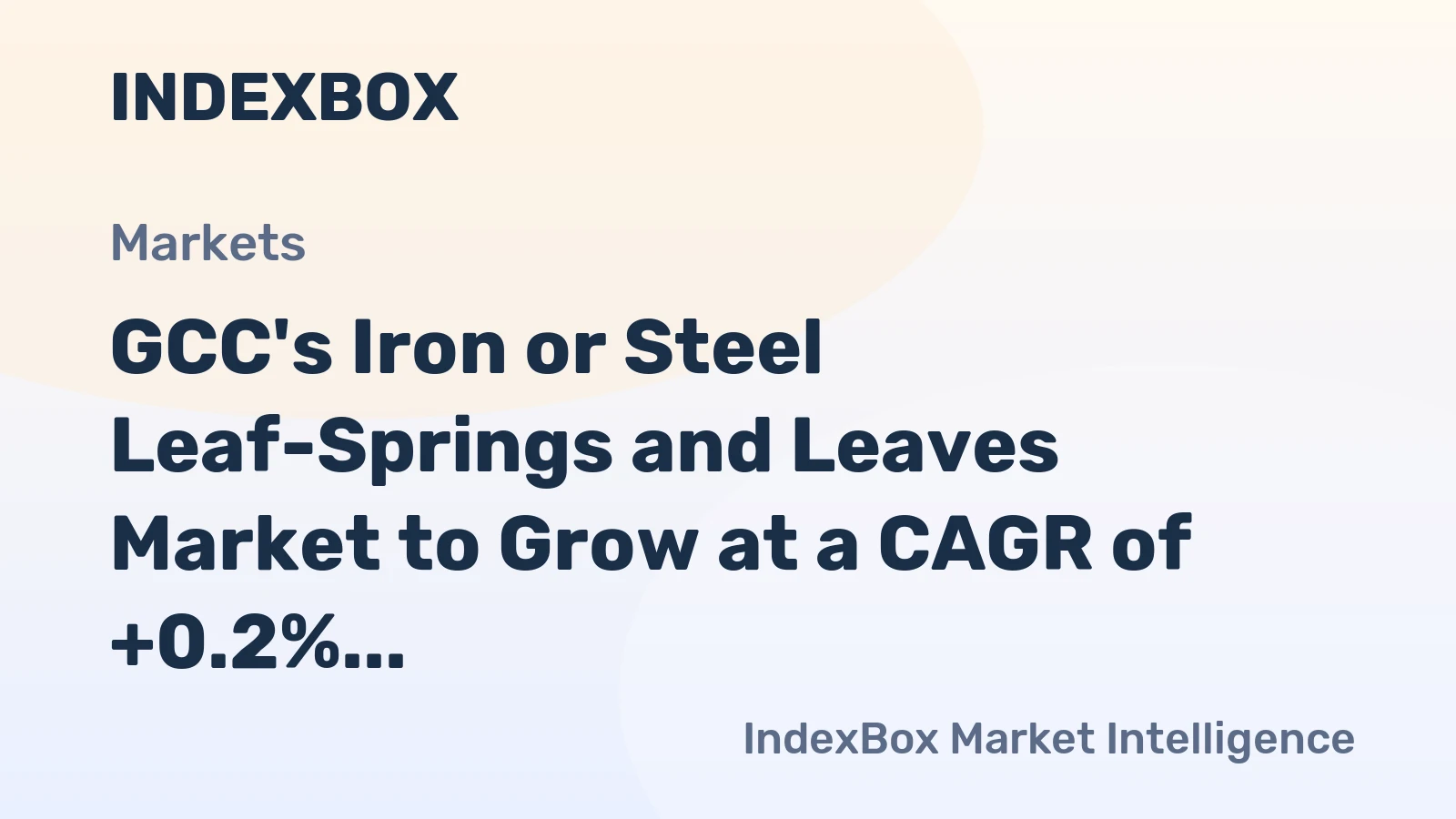 GCC's Iron or Steel Leaf-Springs and Leaves Market to Grow at a CAGR of +0.2% from 2024 to 2035