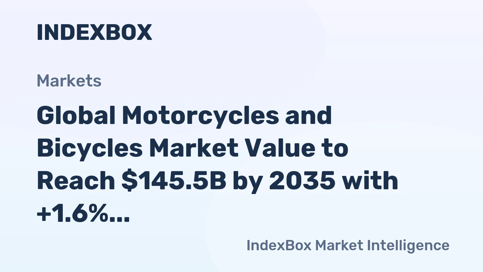 Global Motorcycles and Bicycles Market Value to Reach $145.5B by 2035 with +1.6% CAGR