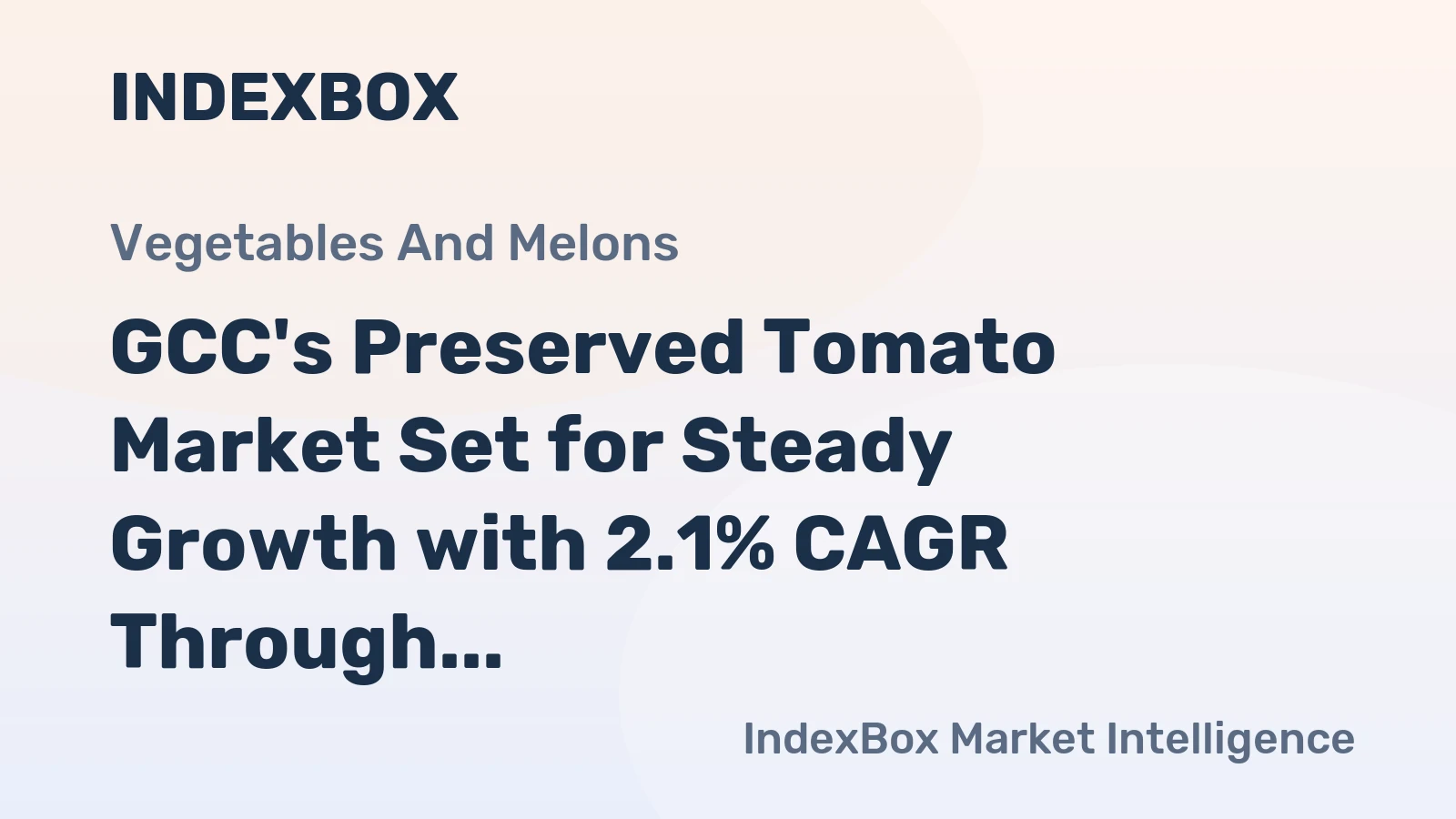 GCC's Preserved Tomato Market Set for Steady Growth with 2.1% CAGR Through 2035