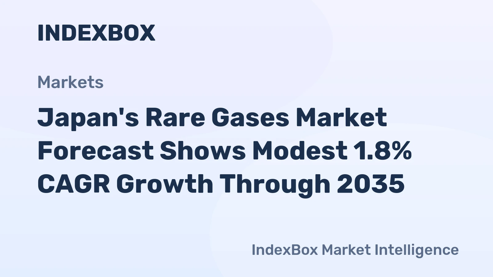 Japan's Rare Gases Market Forecast Shows Modest 1.8% CAGR Growth Through 2035