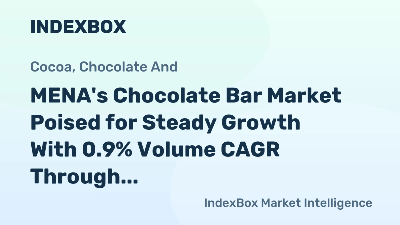 MENA's Chocolate Bar Market Poised for Steady Growth With 0.9% Volume CAGR Through 2035