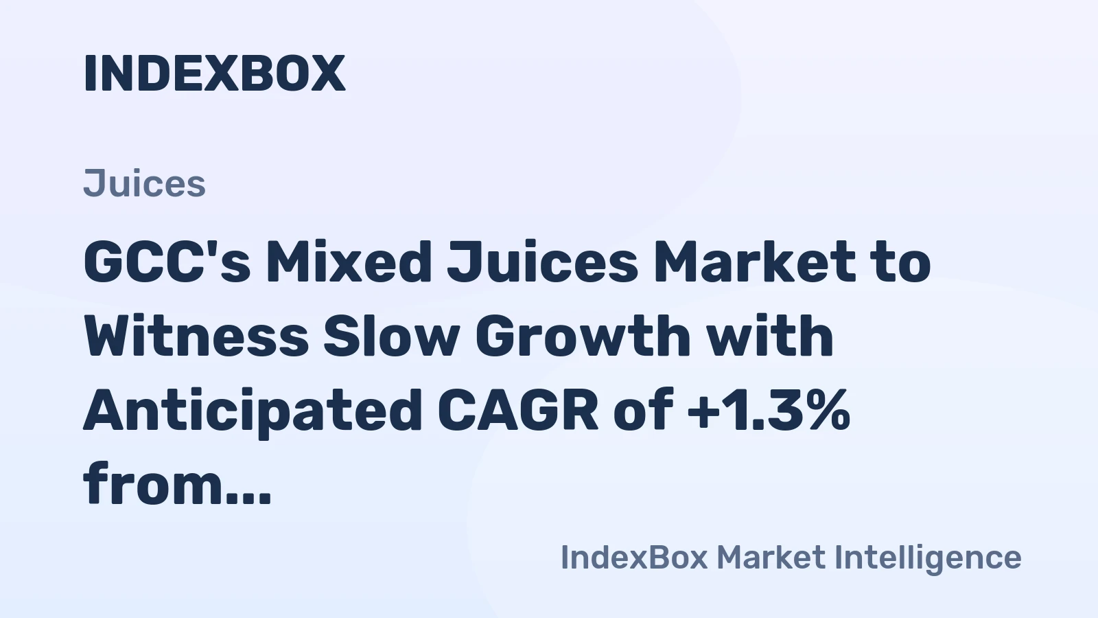 GCC's Mixed Juices Market to Witness Slow Growth with Anticipated CAGR of +1.3% from 2024 to 2035