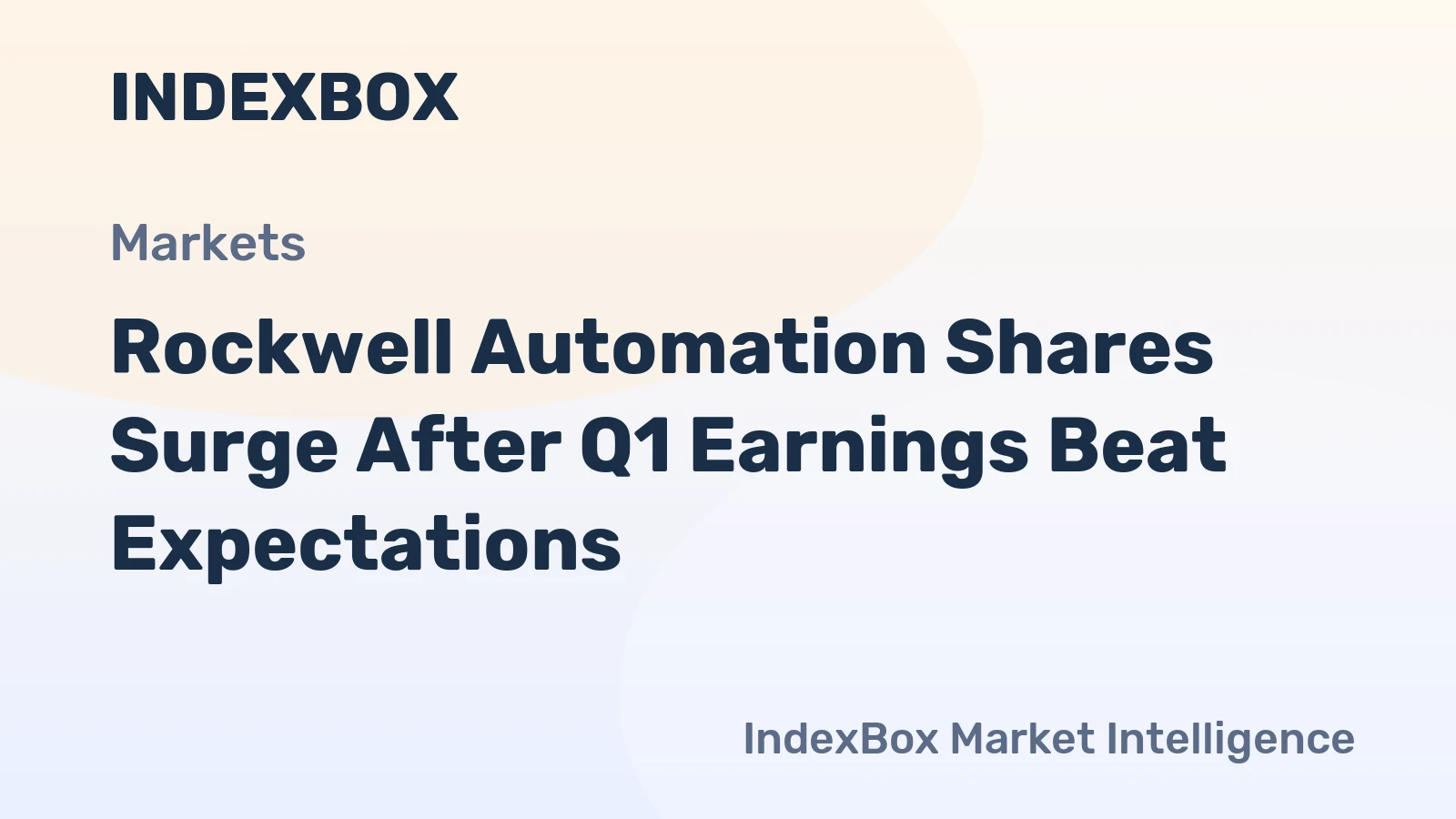 Rockwell Automation Shares Surge After Q1 Earnings Beat Expectations