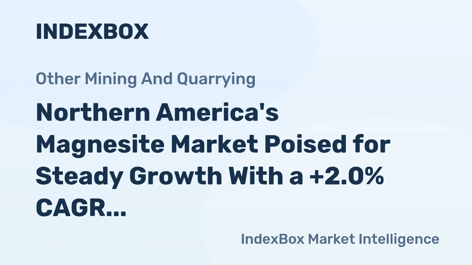 Northern America's Magnesite Market Poised for Steady Growth With a +2.0% CAGR in Value Through 2035
