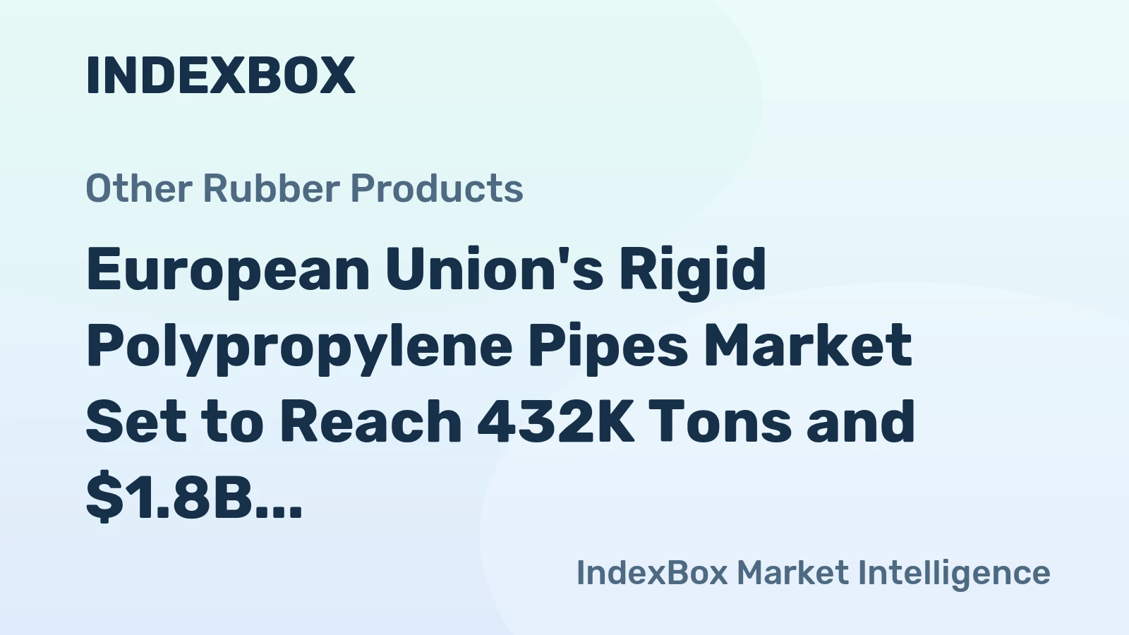European Union's Rigid Polypropylene Pipes Market Set to Reach 432K Tons and $1.8B by 2035
