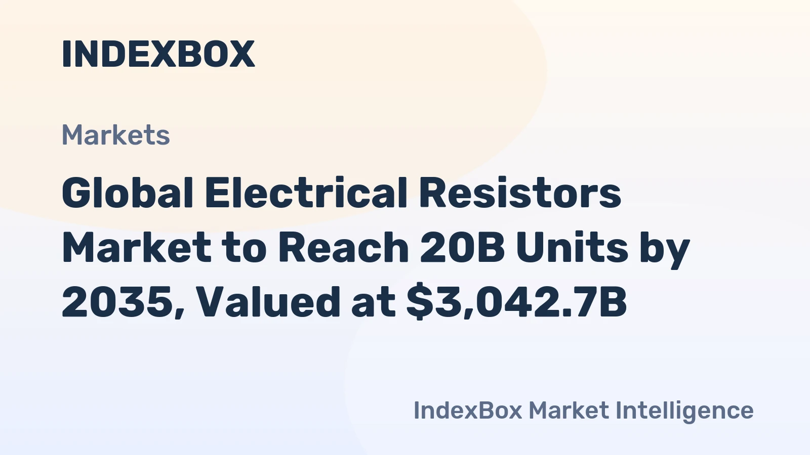 Global Electrical Resistors Market to Reach 20B Units by 2035, Valued at $3,042.7B