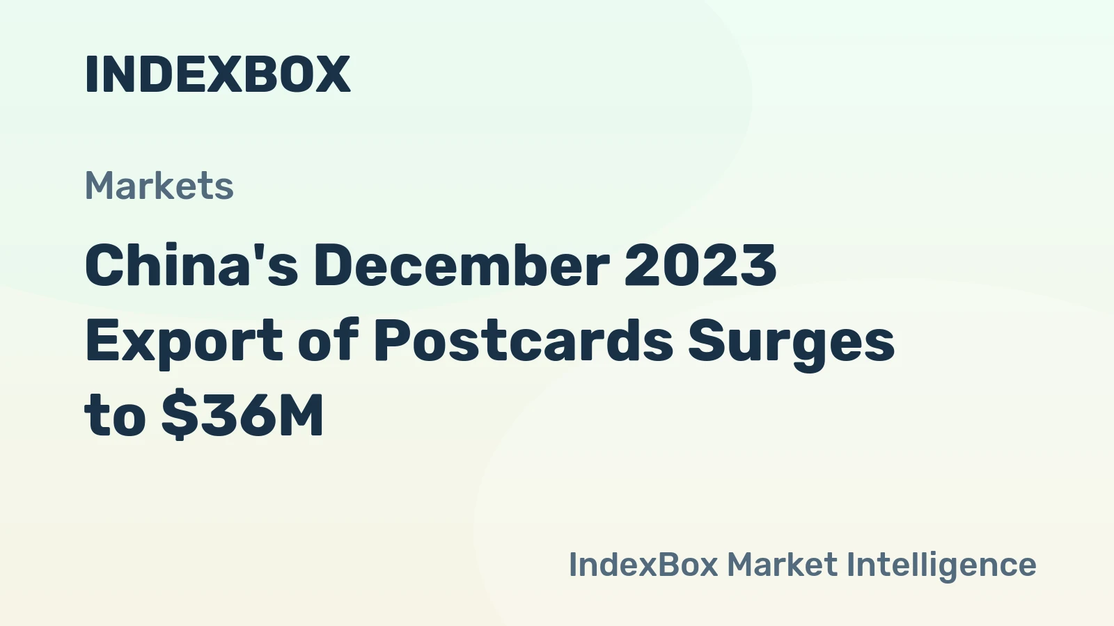 China's December 2023 Export of Postcards Surges to $36M