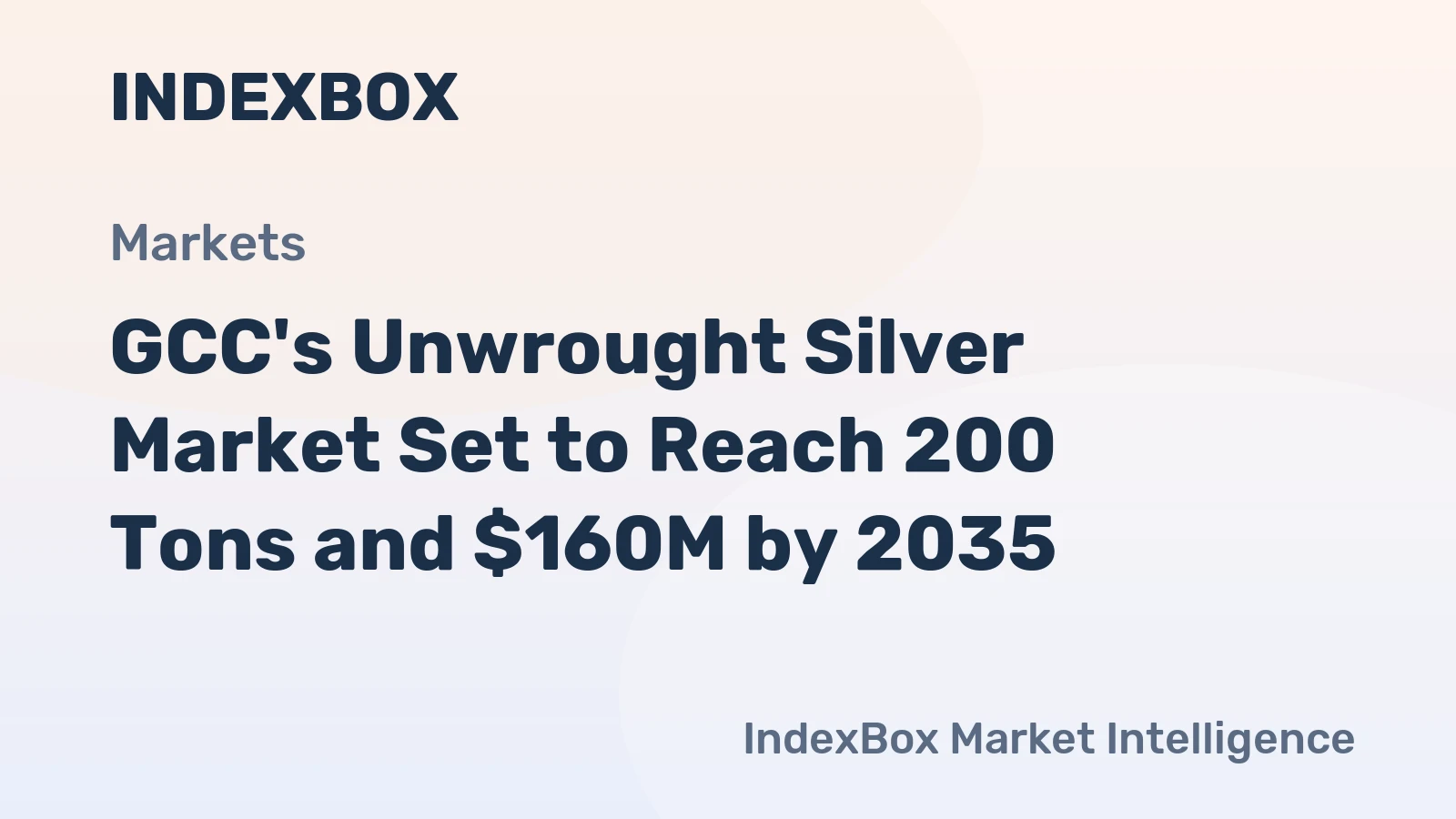 GCC's Unwrought Silver Market Set to Reach 200 Tons and $160M by 2035