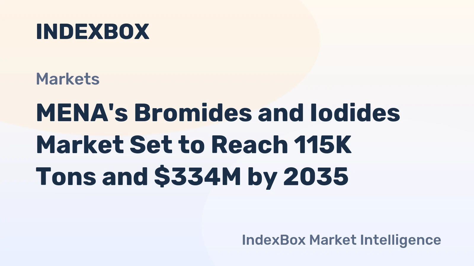 MENA's Bromides and Iodides Market Set to Reach 115K Tons and $334M by 2035