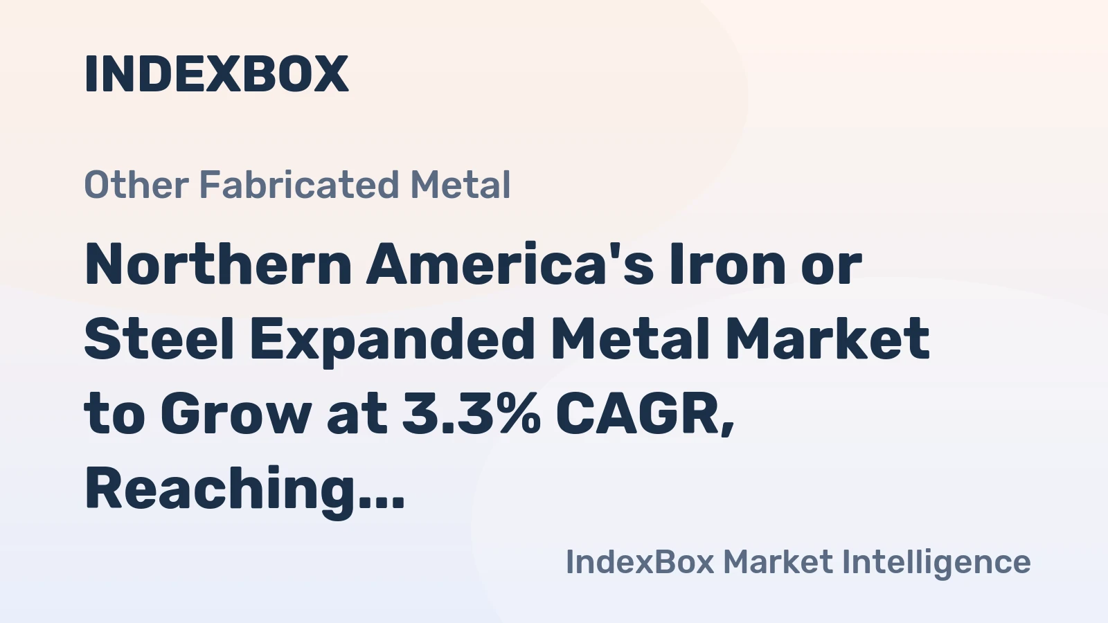 Northern America's Iron or Steel Expanded Metal Market to Grow at 3.3% CAGR, Reaching 296K Tons by 2035