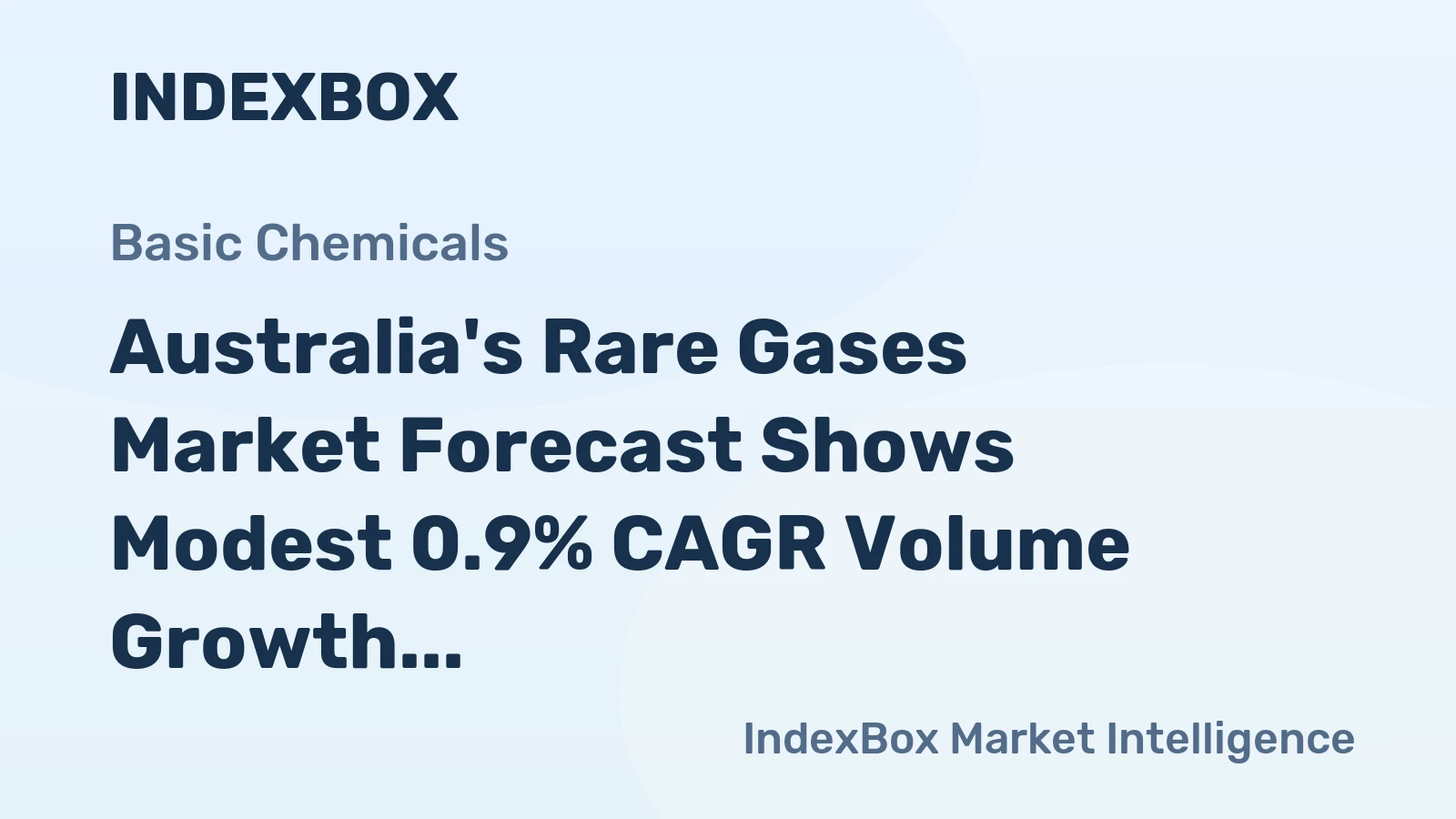 Australia's Rare Gases Market Forecast Shows Modest 0.9% CAGR Volume Growth Through 2035