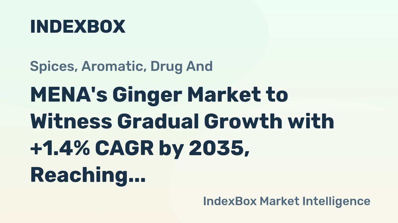 MENA's Ginger Market to Witness Gradual Growth with +1.4% CAGR by 2035, Reaching $194M in Value