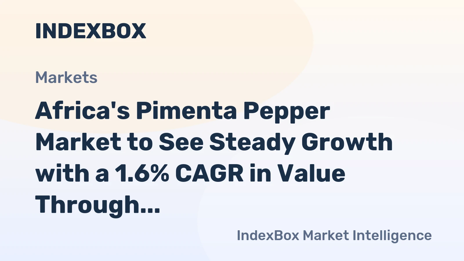 Africa's Pimenta Pepper Market to See Steady Growth with a 1.6% CAGR in Value Through 2035