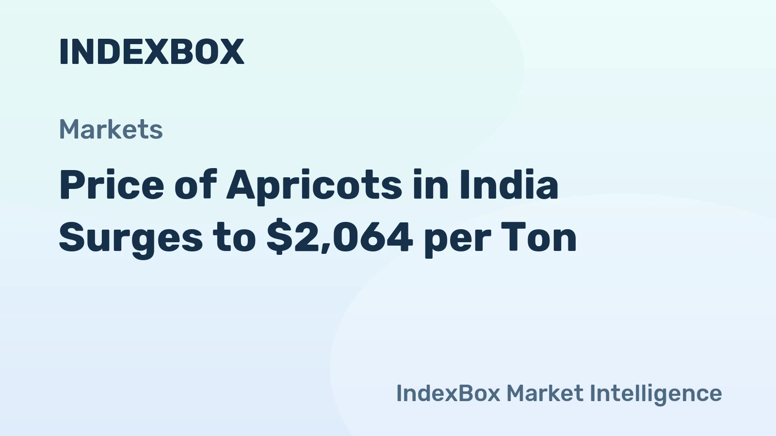 Price of Apricots in India Surges to $2,064 per Ton