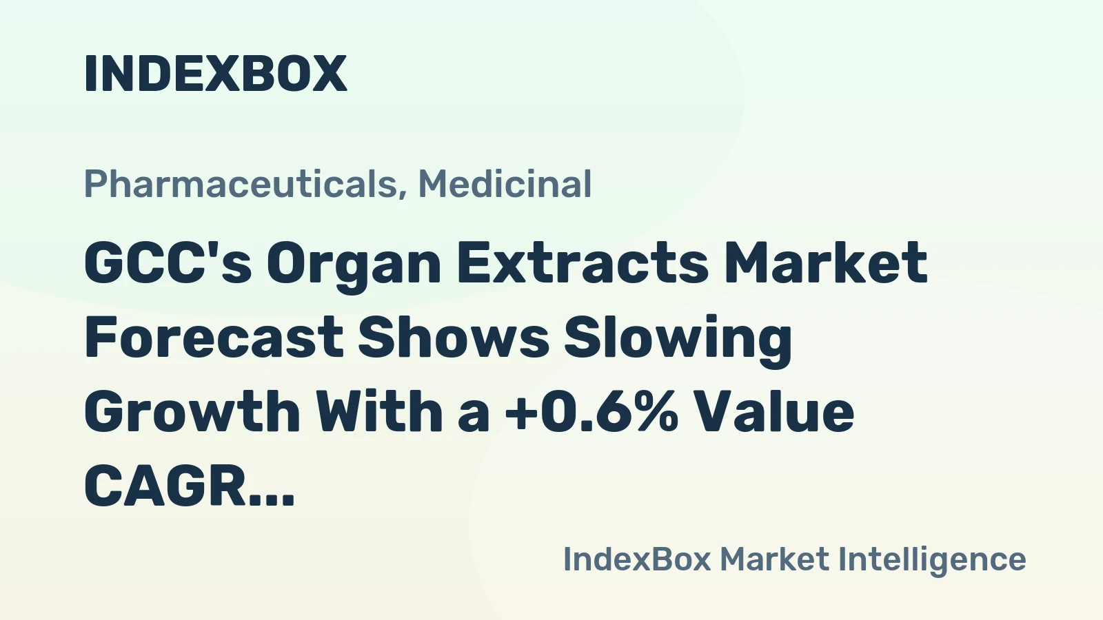 GCC's Organ Extracts Market Forecast Shows Slowing Growth With a +0.6% Value CAGR