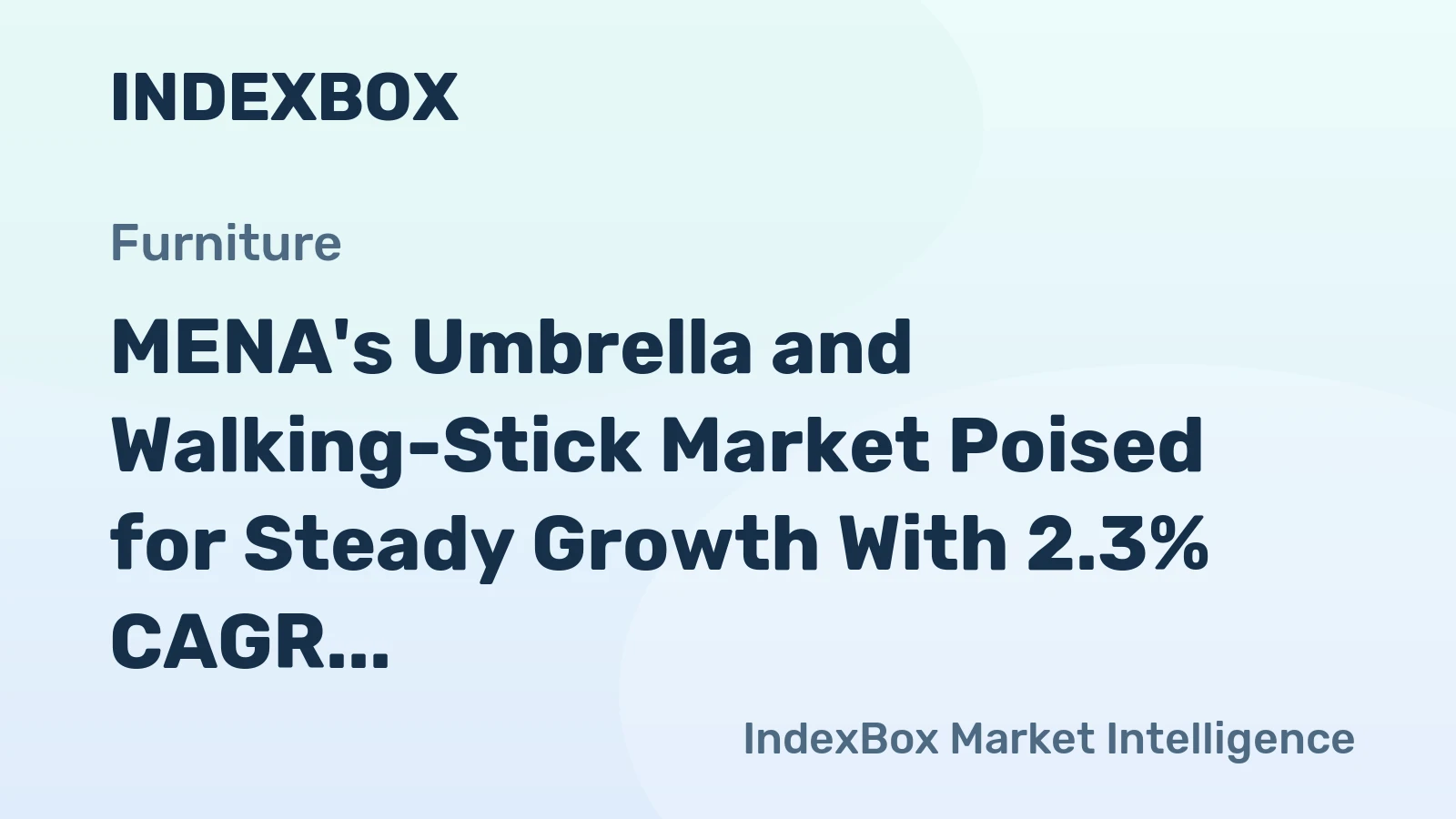 MENA's Umbrella and Walking-Stick Market Poised for Steady Growth With 2.3% CAGR Through 2035