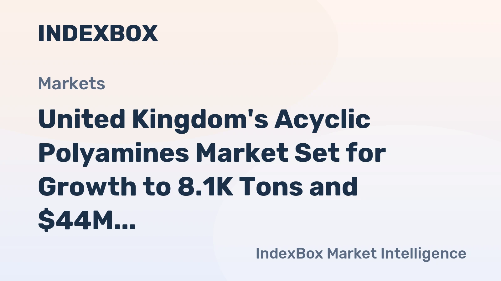 United Kingdom's Acyclic Polyamines Market Set for Growth to 8.1K Tons and $44M by 2035