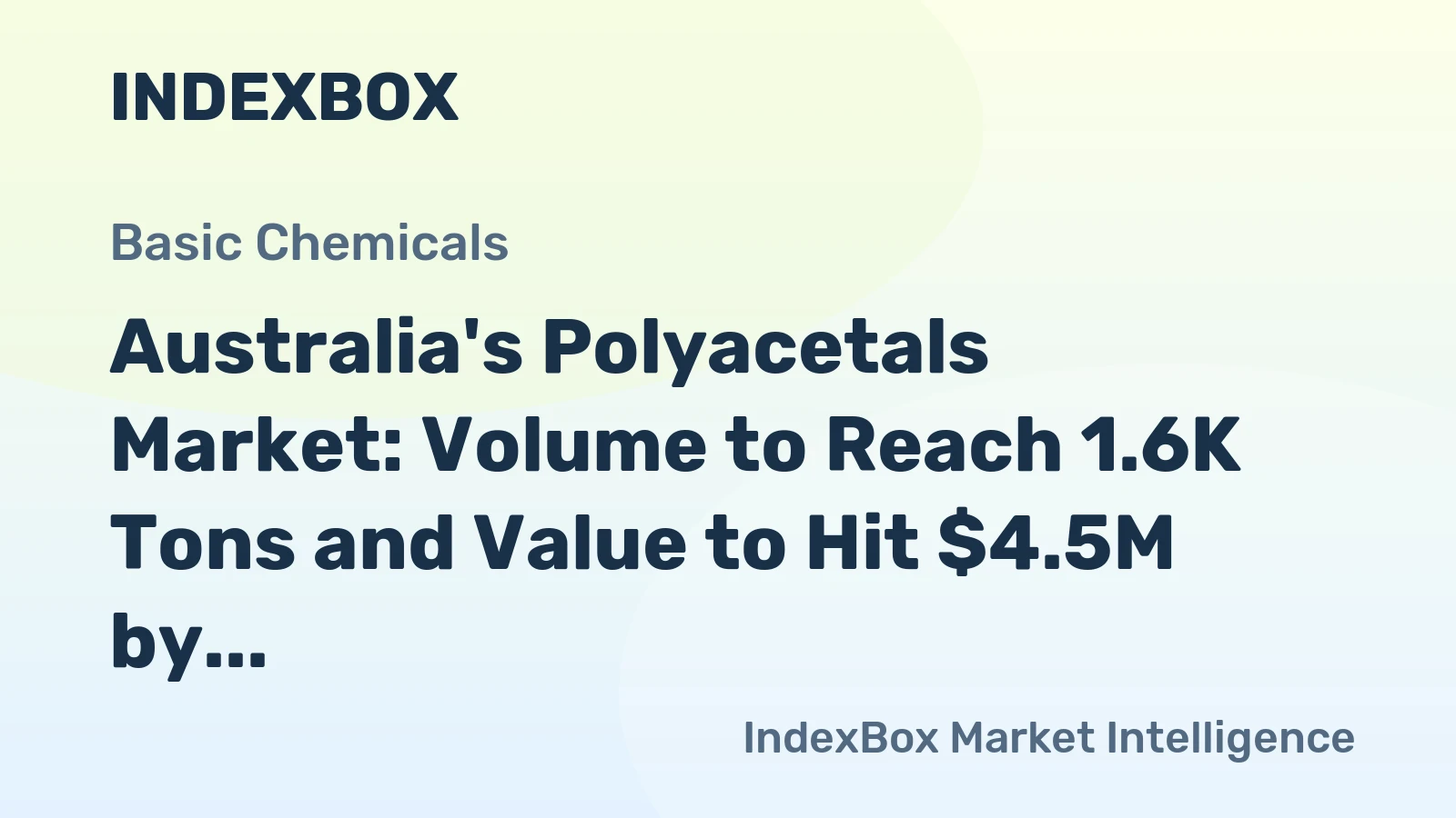 Australia's Polyacetals Market: Volume to Reach 1.6K Tons and Value to Hit $4.5M by 2035