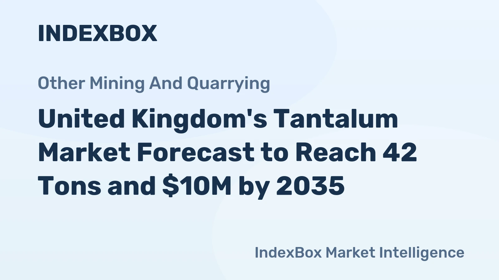 United Kingdom's Tantalum Market Forecast to Reach 42 Tons and $10M by 2035