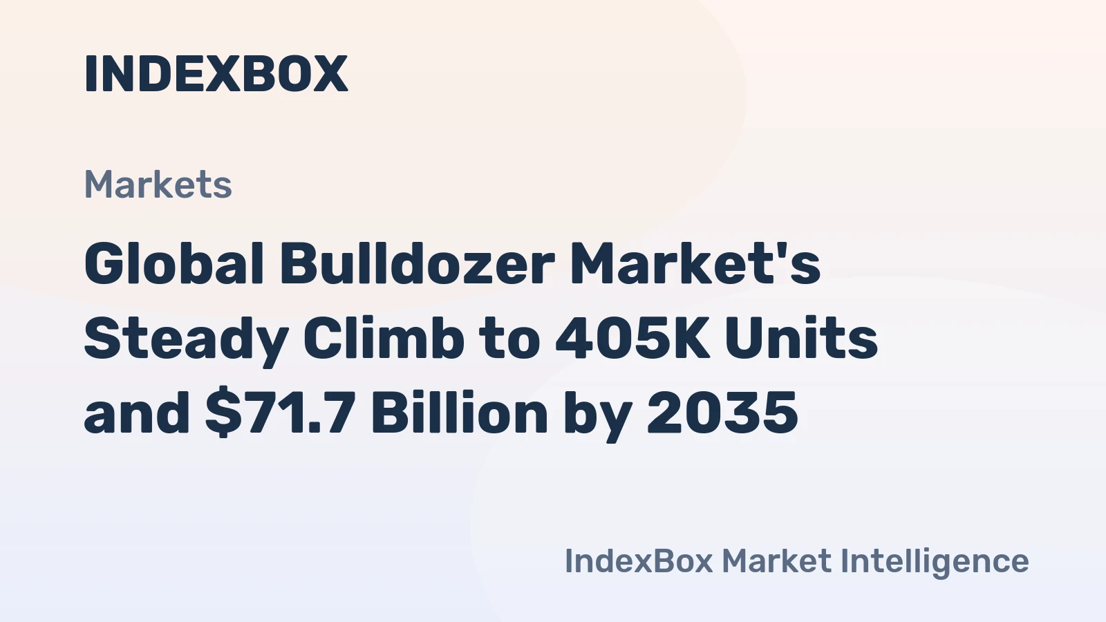 Global Bulldozer Market's Steady Climb to 405K Units and $71.7 Billion by 2035