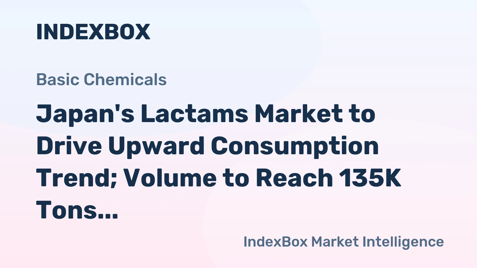 Japan's Lactams Market to Drive Upward Consumption Trend; Volume to Reach 135K Tons and Value to Hit $2.8B by 2035