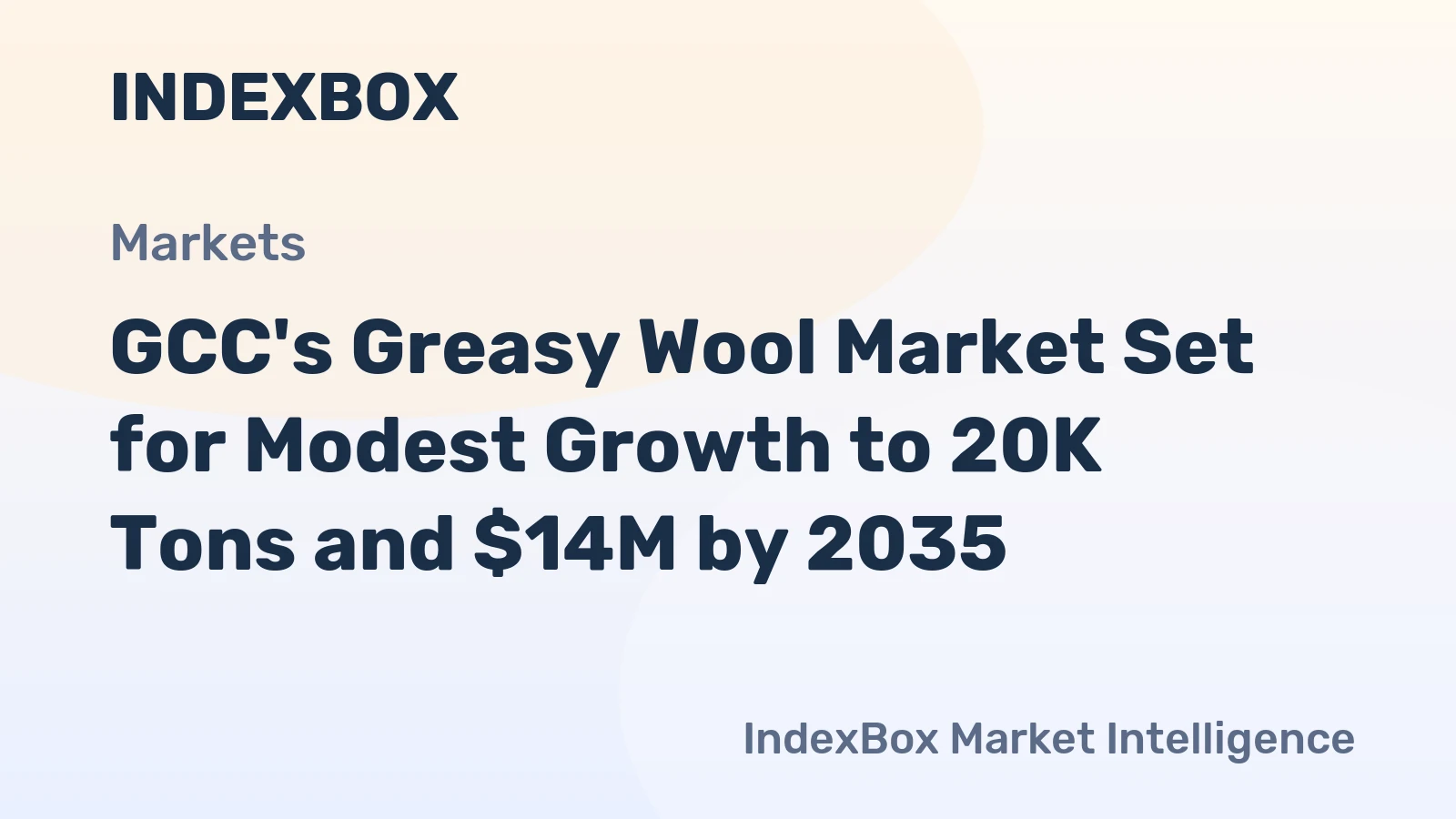 GCC's Greasy Wool Market Set for Modest Growth to 20K Tons and $14M by 2035
