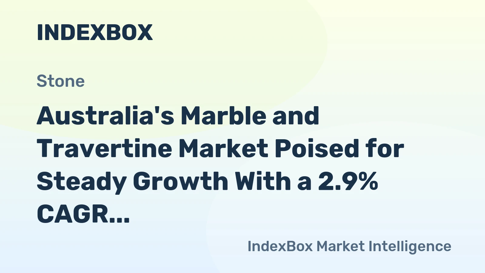 Australia's Marble and Travertine Market Poised for Steady Growth With a 2.9% CAGR in Value Through 2035
