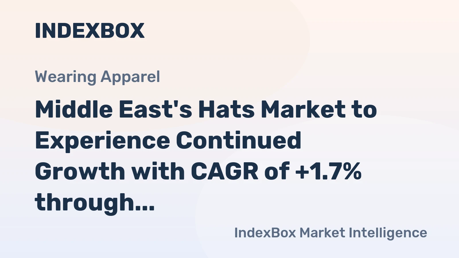 Middle East's Hats Market to Experience Continued Growth with CAGR of +1.7% through 2035