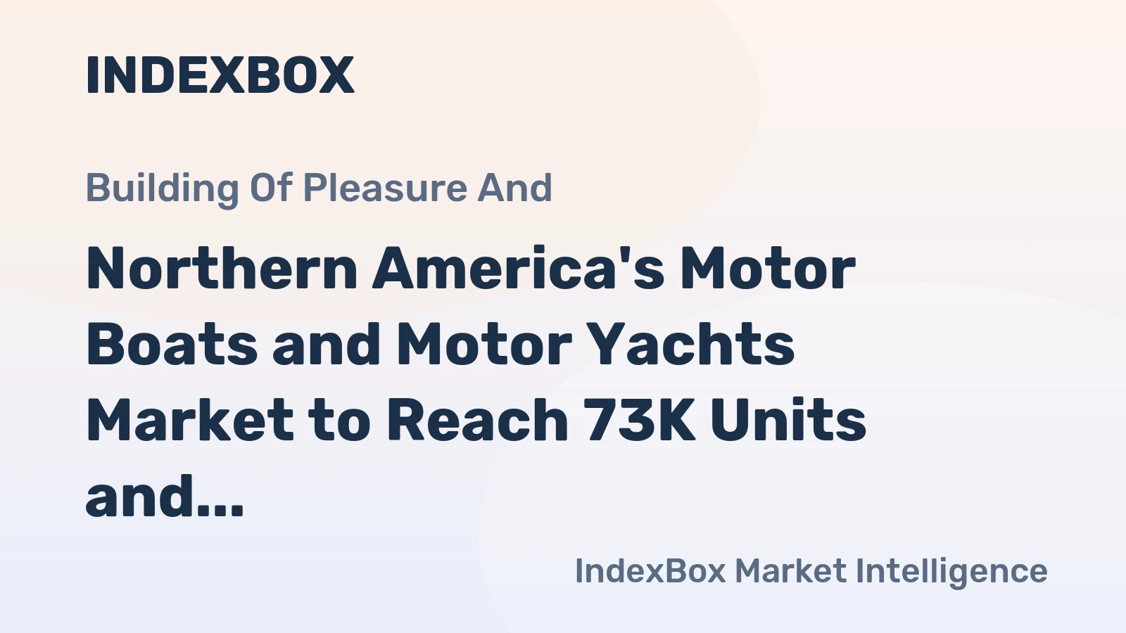 Northern America's Motor Boats and Motor Yachts Market to Reach 73K Units and $6.9B by 2035