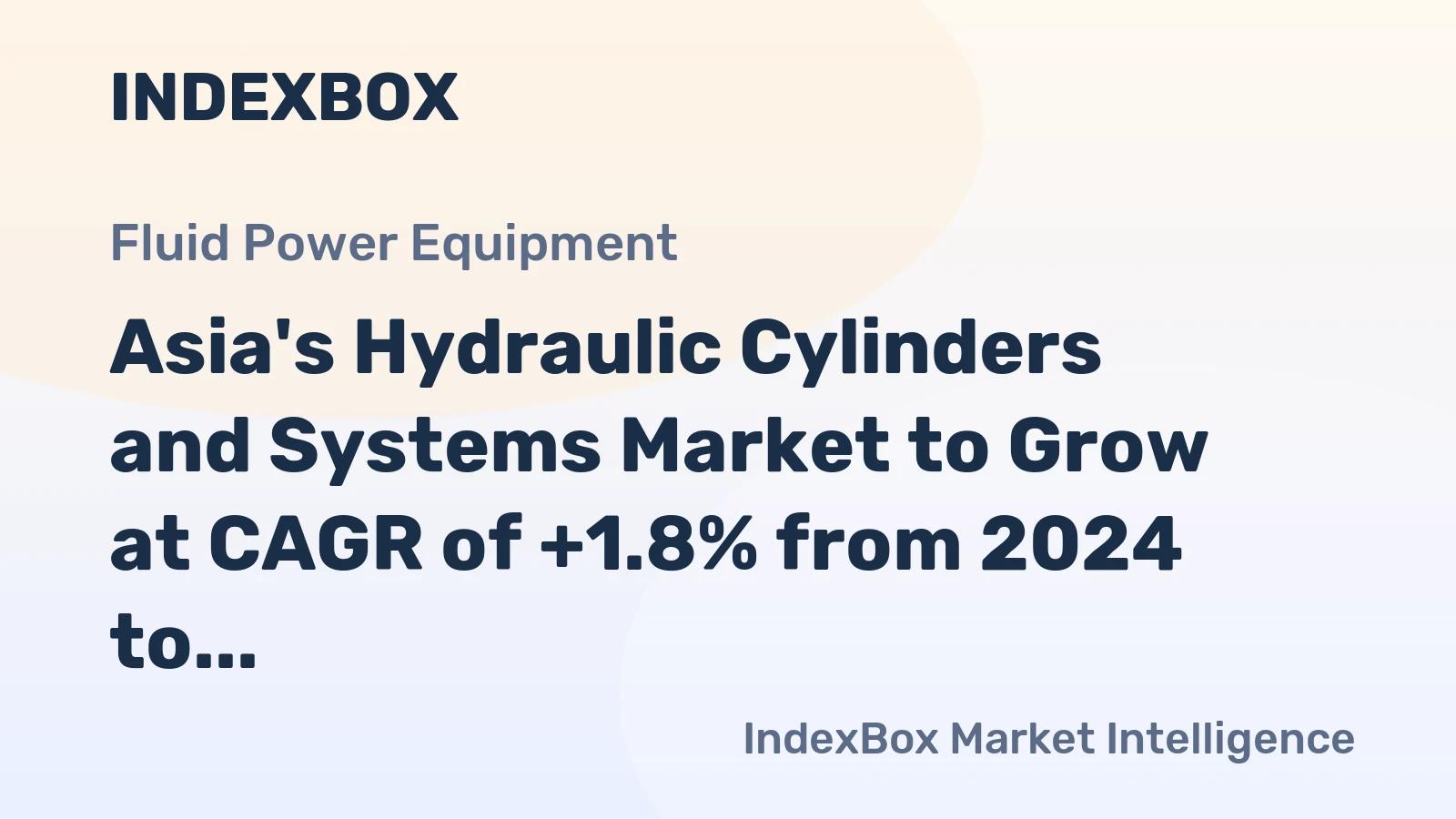 Asia's Hydraulic Cylinders and Systems Market to Grow at CAGR of +1.8% from 2024 to 2035, Reaching 57M Units