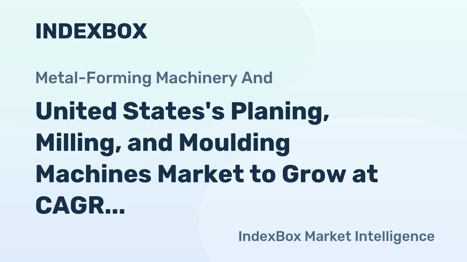 United States's Planing, Milling, and Moulding Machines Market to Grow at CAGR of +0.9% from 2024 to 2035
