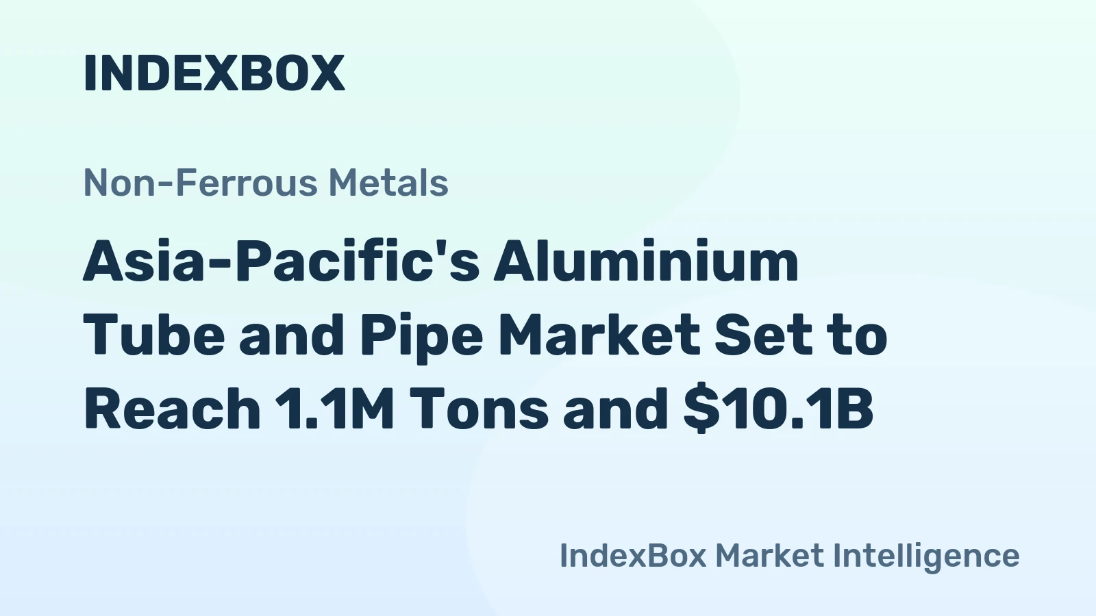 Asia-Pacific's Aluminium Tube and Pipe Market Set to Reach 1.1M Tons and $10.1B
