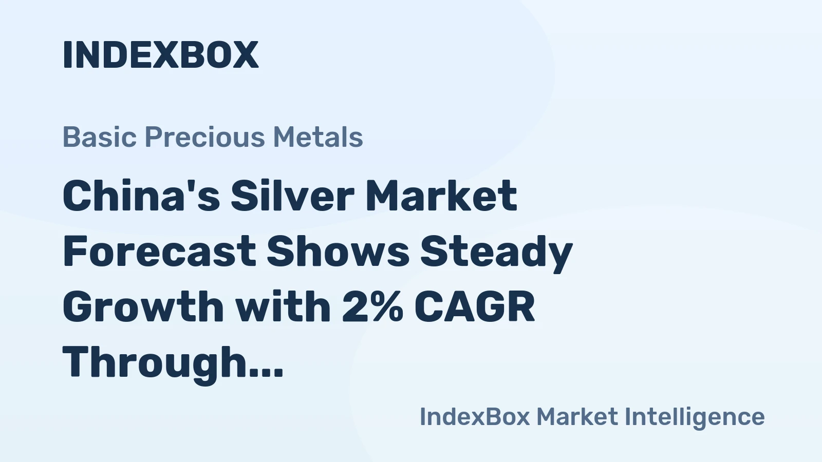 China's Silver Market Forecast Shows Steady Growth with 2% CAGR Through 2035
