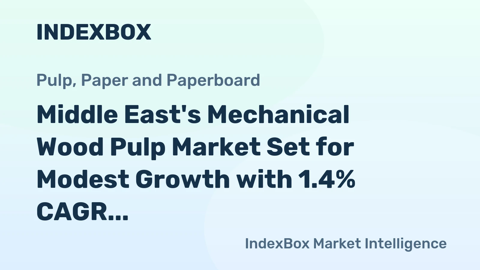 Middle East's Mechanical Wood Pulp Market Set for Modest Growth with 1.4% CAGR in Value Through 2035