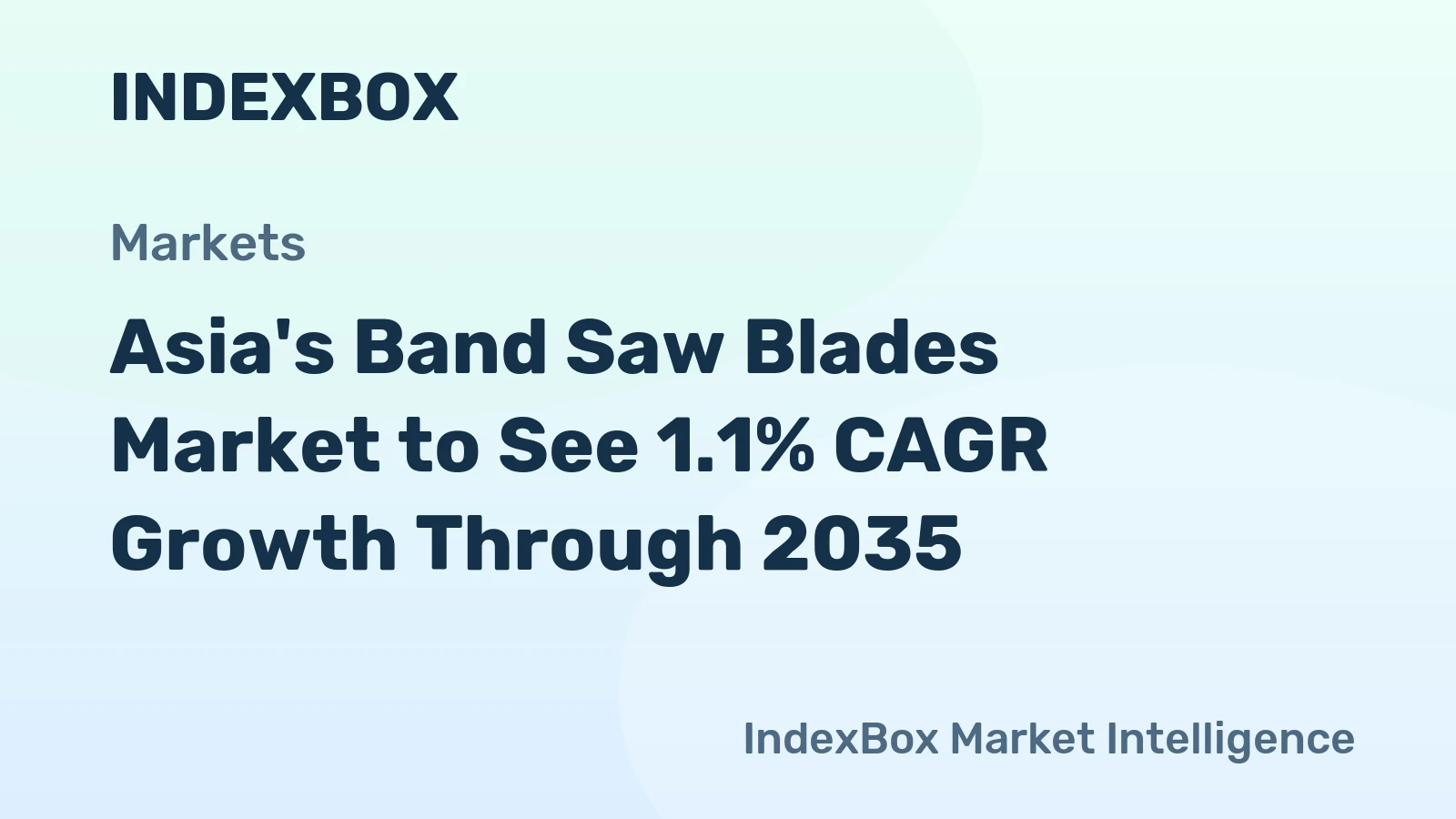 Asia's Band Saw Blades Market to See 1.1% CAGR Growth Through 2035