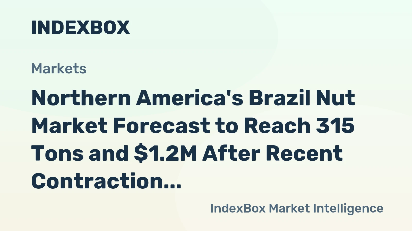 Northern America's Brazil Nut Market Forecast to Reach 315 Tons and $1.2M After Recent Contraction