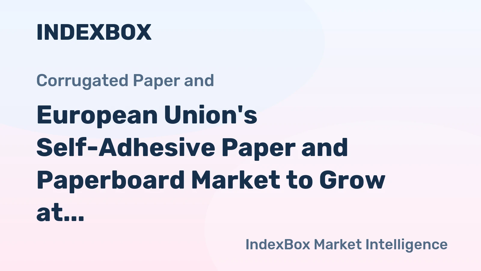 European Union's Self-Adhesive Paper and Paperboard Market to Grow at 0.9% CAGR, Reaching 1.3M Tons by 2035