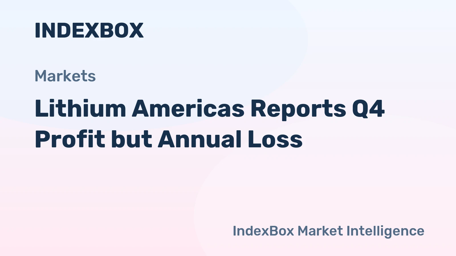 Lithium Americas Reports Q4 Profit but Annual Loss