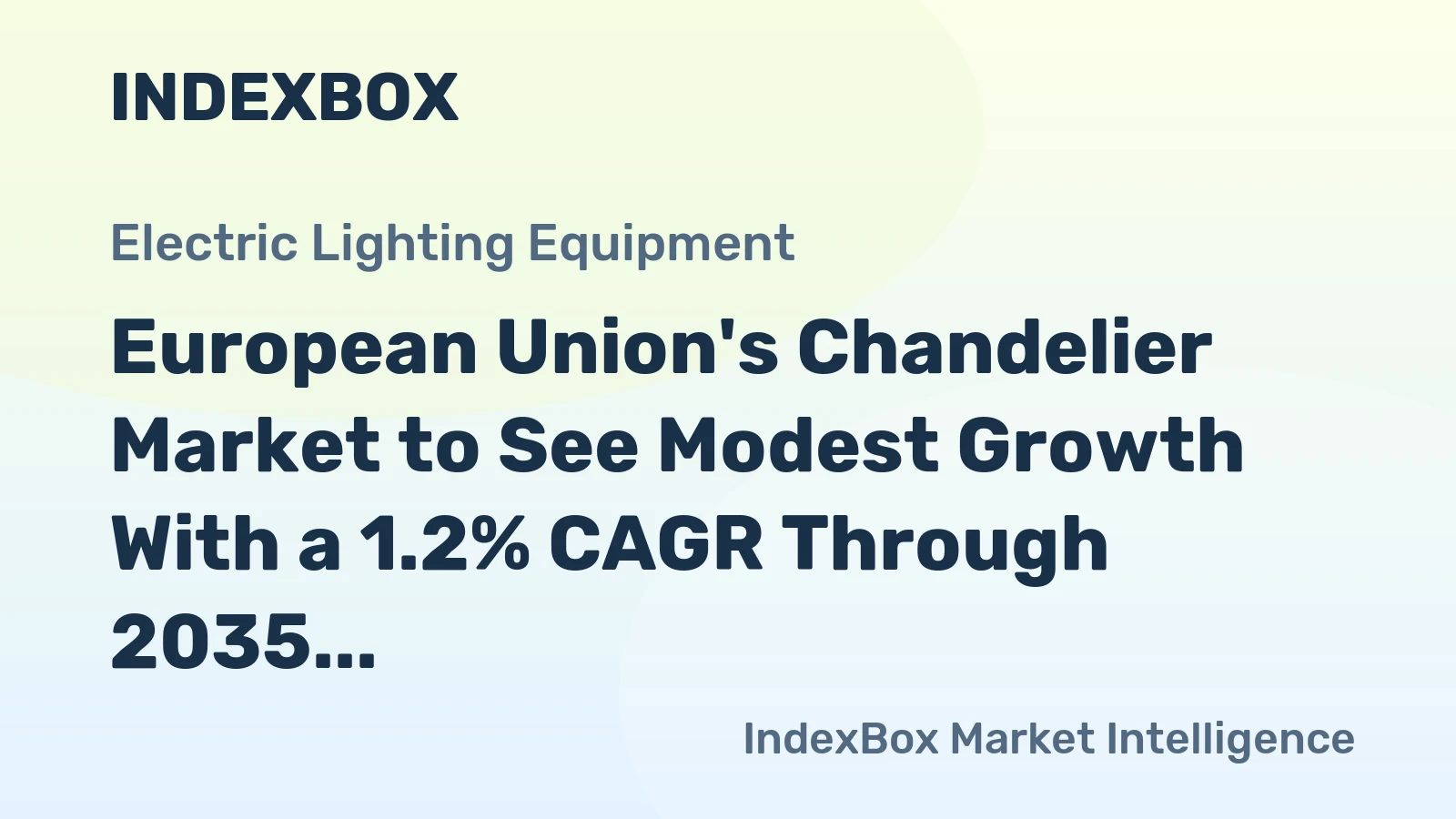 European Union's Chandelier Market to See Modest Growth With a 1.2% CAGR Through 2035