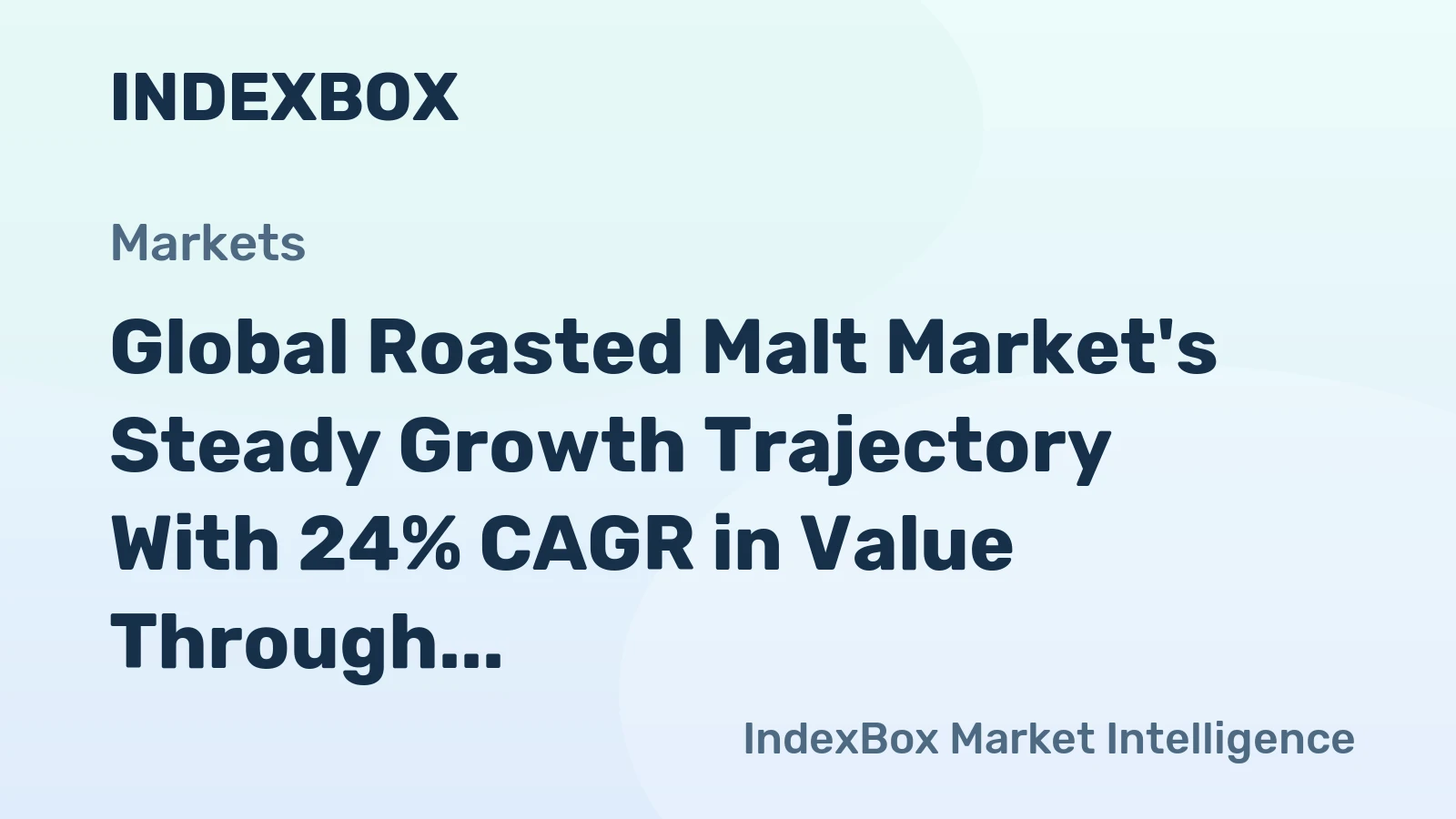 Global Roasted Malt Market's Steady Growth Trajectory With 24% CAGR in Value Through 2035