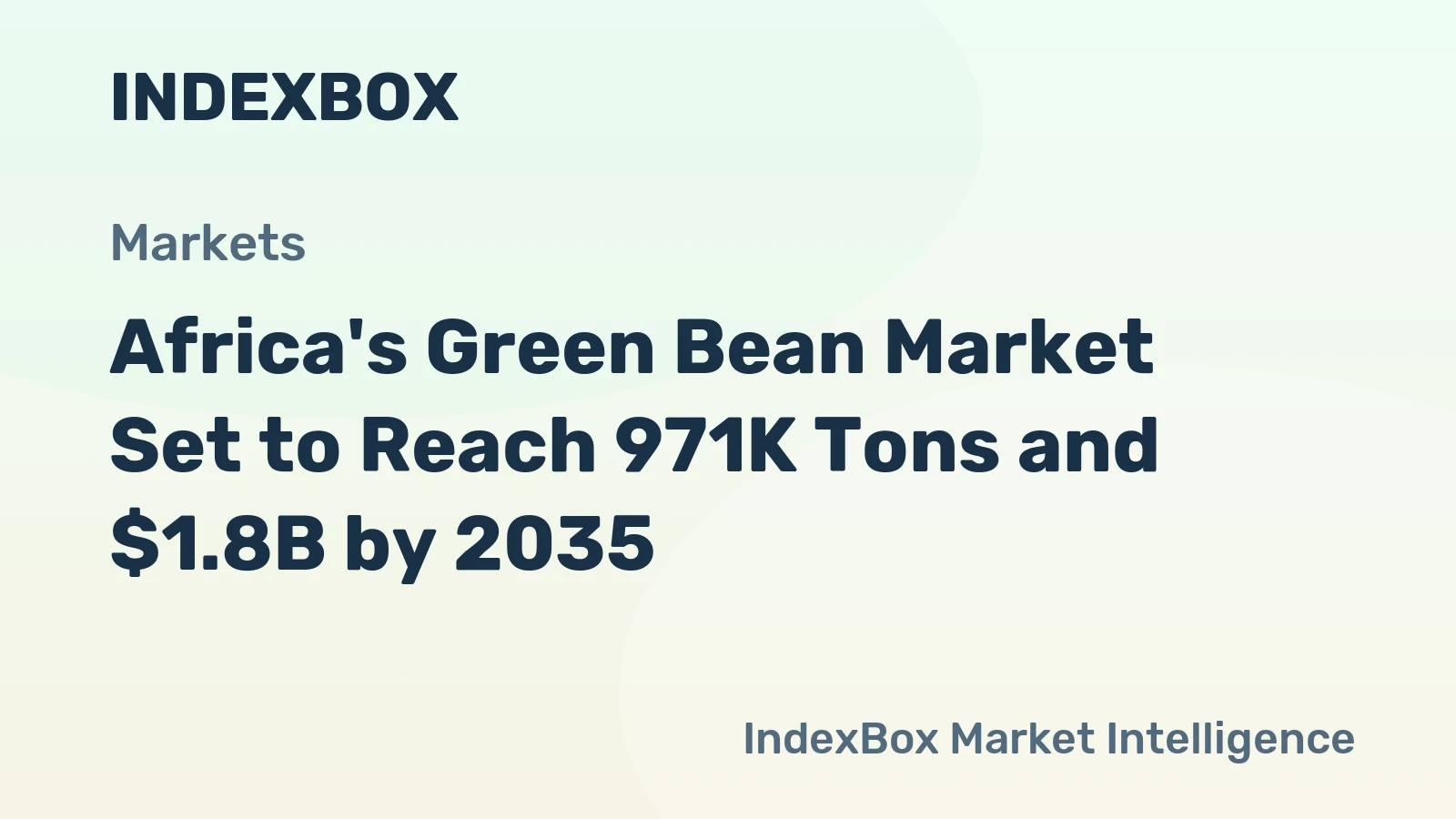 Africa's Green Bean Market Set to Reach 971K Tons and $1.8B by 2035