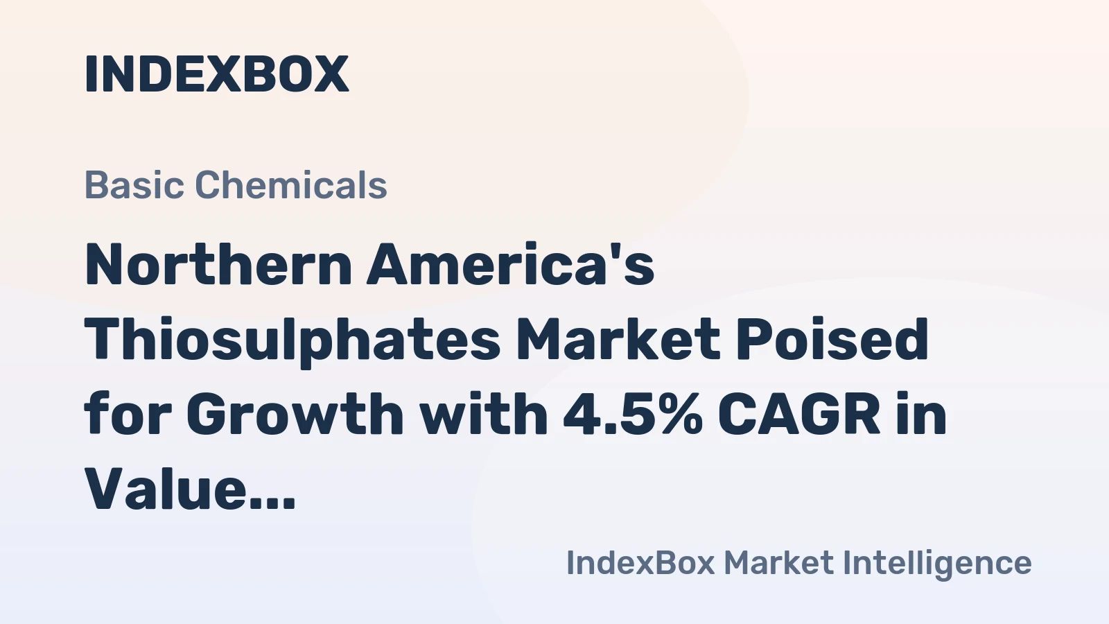 Northern America's Thiosulphates Market Poised for Growth with 4.5% CAGR in Value