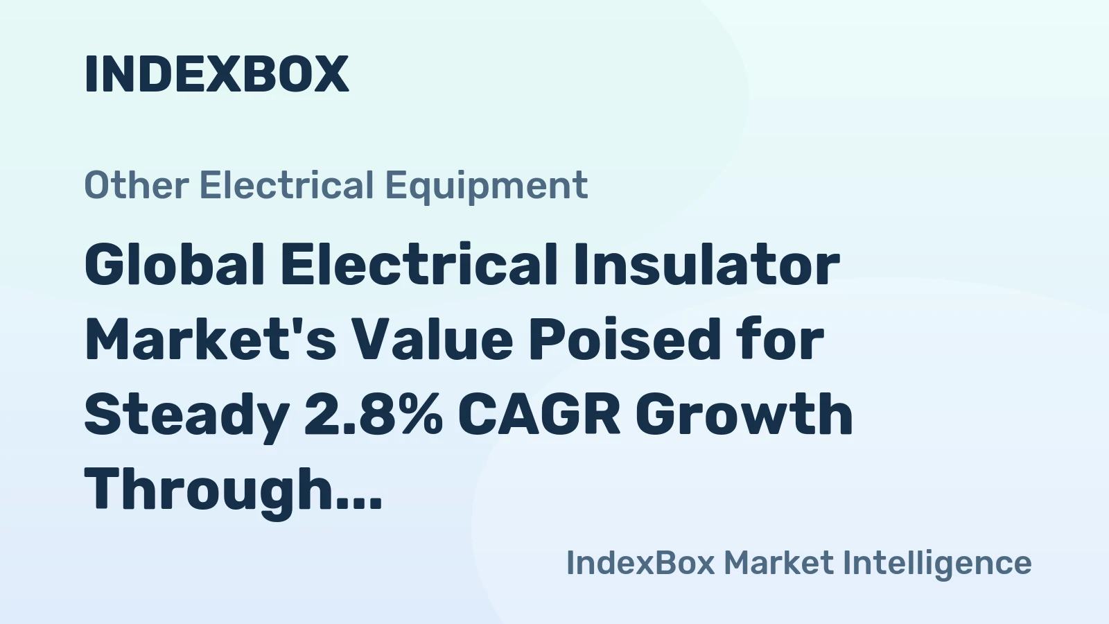 Global Electrical Insulator Market's Value Poised for Steady 2.8% CAGR Growth Through 2035