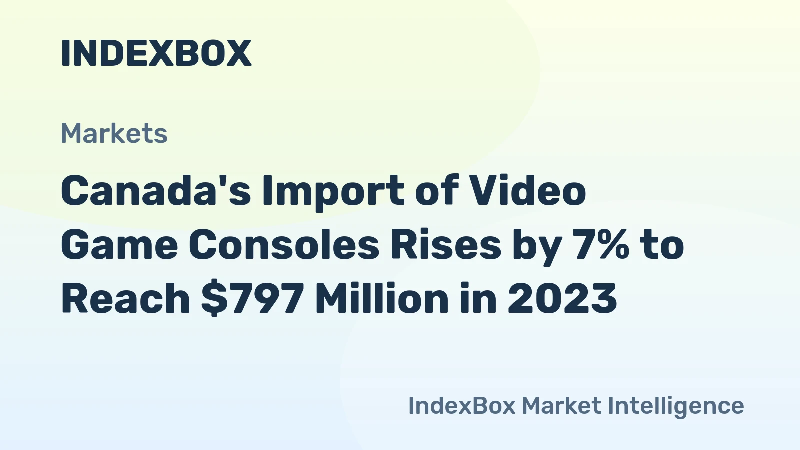 Canada's Import of Video Game Consoles Rises by 7% to Reach $797 Million in 2023