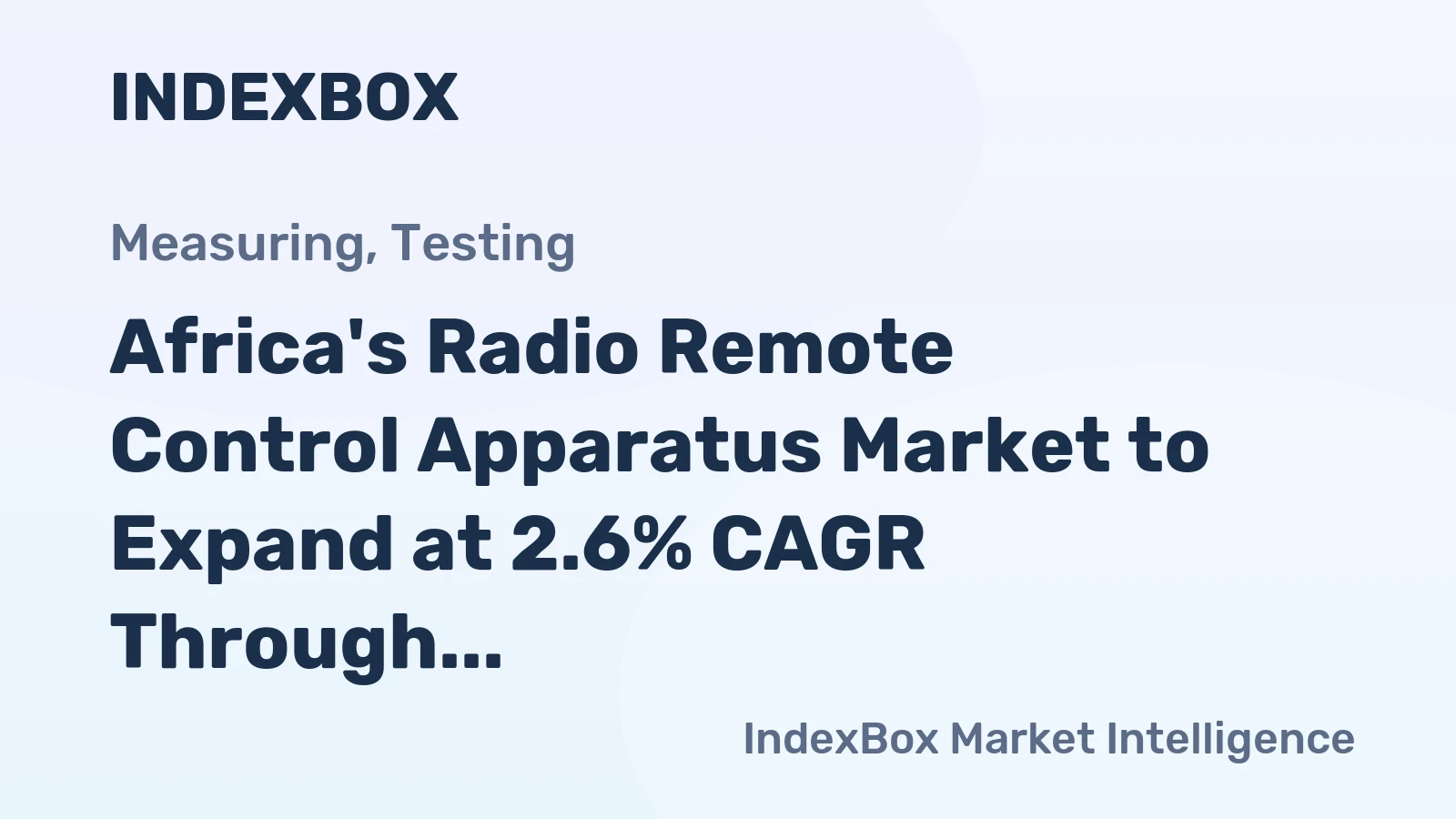 Africa's Radio Remote Control Apparatus Market to Expand at 2.6% CAGR Through 2035