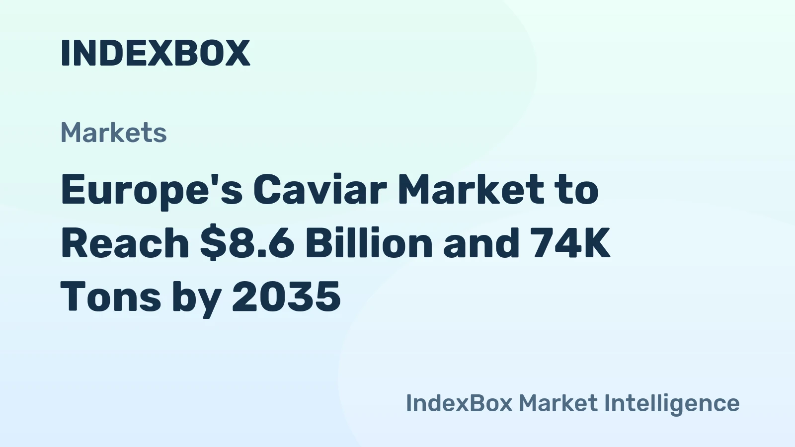 Europe's Caviar Market to Reach $8.6 Billion and 74K Tons by 2035