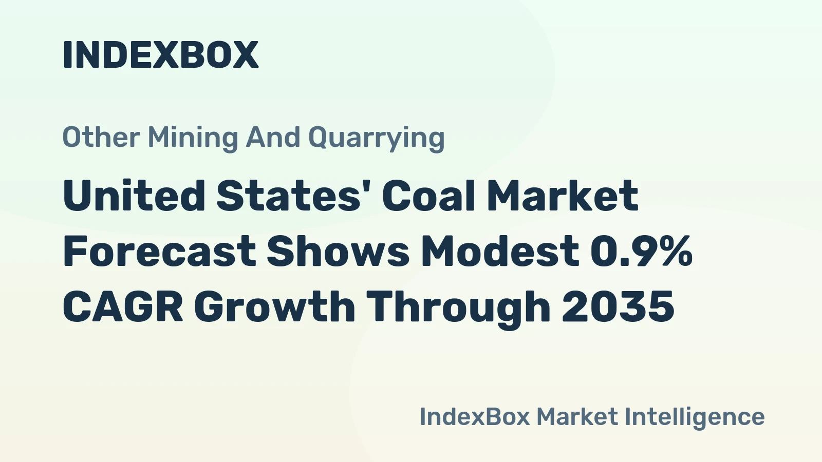 United States' Coal Market Forecast Shows Modest 0.9% CAGR Growth Through 2035