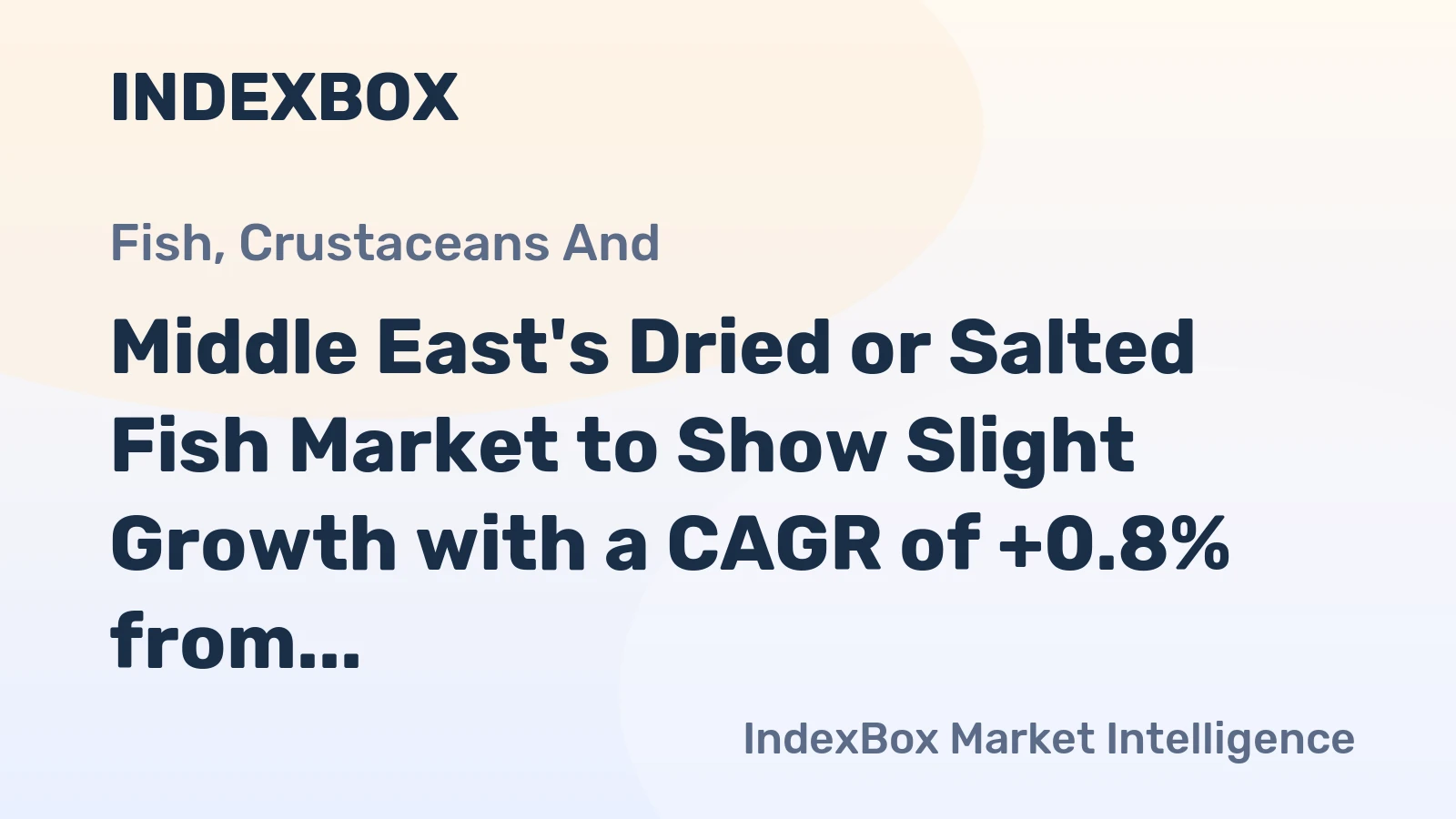 Middle East's Dried or Salted Fish Market to Show Slight Growth with a CAGR of +0.8% from 2024-2035