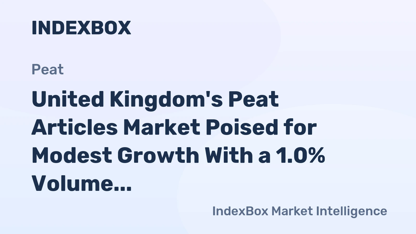 United Kingdom's Peat Articles Market Poised for Modest Growth With a 1.0% Volume CAGR Through 2035